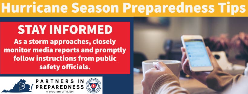 Hurricane Season: Stay Informed | VDEM