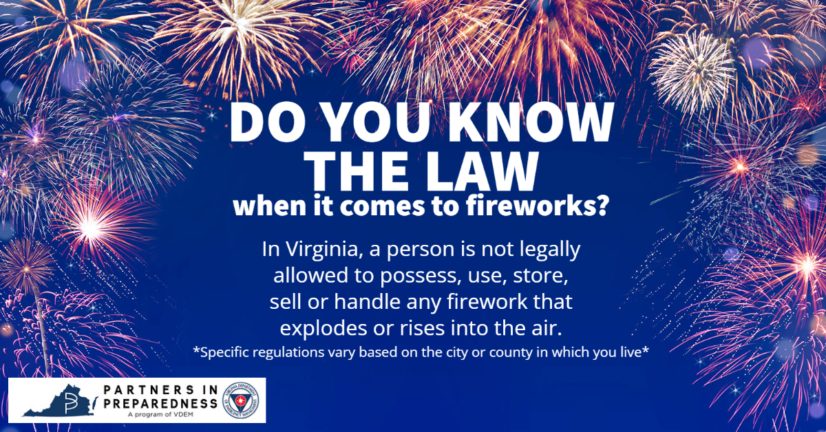 Fireworks Safety: Virginia Law | VDEM