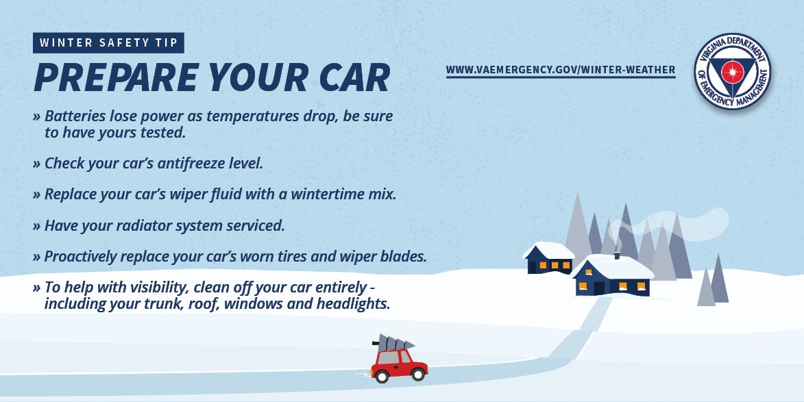 Winter Weather - Prepare Your Car | VDEM